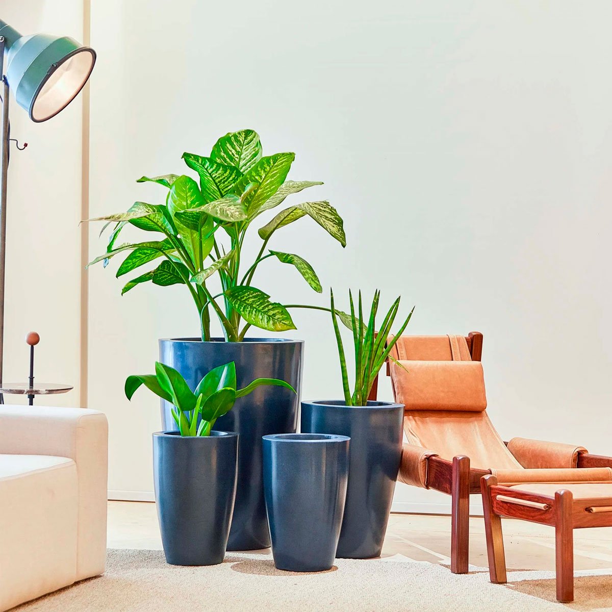 Vaso de Polietileno CONE LISO N 55 Vasap cor Terracota